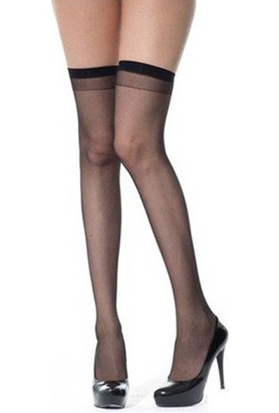 Müjde Ince Lastikli Çorap 20 Den 006 | Siyah