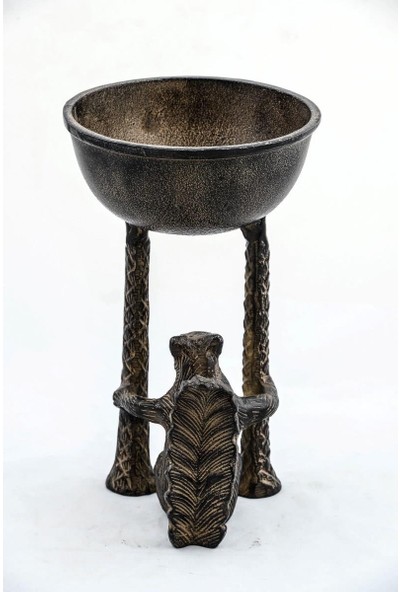 Mikail AVM Zamak’tan Dekoratif Sincap Çerezlik Biblo 27 cm