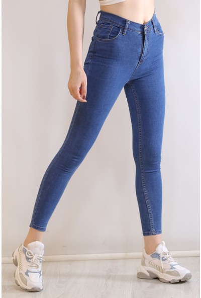Yüksekbel Kot Pantolon Mavi - 4538.925. Yüksekbel Kot Pantolon Mavi - 4538.925.