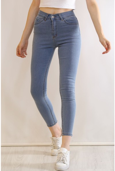 Yüksekbel Kot Pantolon Açıkmavi - 4538.925. Yüksekbel Kot Pantolon Açıkmavi - 4538.925.