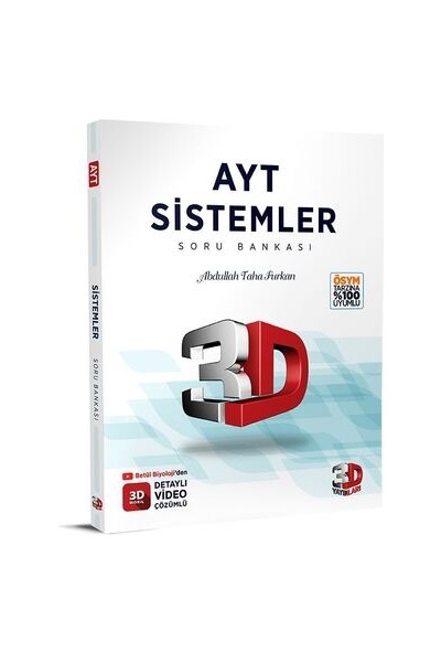 3D Yayınları 2022 Ayt Sistemler Soru Bankası Video Çözümlü 3D Yayınları