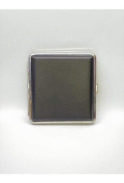 Takatuka Hediyelik Siyah Deri Yüksek Alaşımlı Sigara Tabakası Özel Üretim