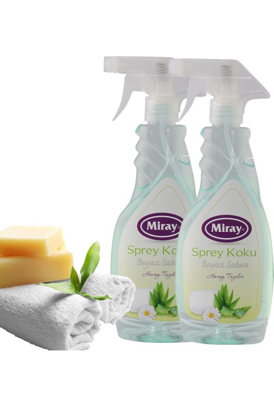 Miray Beyaz Sabun Kokulu Oda Spreyi 500 ml X2 Adet Miray Beyaz Sabun Kokulu Oda Spreyi 500 ml X2 Adet