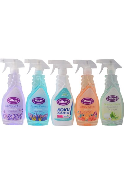 Miray Oda Spreyi Evim Ferah Seti (Lavanta+Bahar+Okyanus+Beyaz Sabun+Koku Giderici)