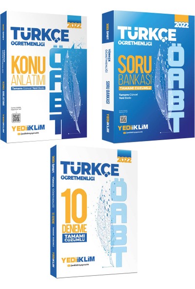 Yediiklim Yayınları 2022 Öabt Türkçe Öğretmenliği Konu+Soru+Deneme 3 Lü Set Yediiklim Yayınları 2022 Öabt Türkçe Öğretmenliği Konu+Soru+Deneme 3 Lü Set