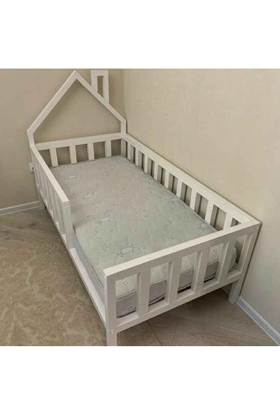 Zerka Concept Yonca Ahşap Montessori Çocuk Karyola Beyaz Lake Beşik Ithal Çam 80 x 180 Zerka Concept Yonca Ahşap Montessori Çocuk Karyola Beyaz Lake Beşik Ithal Çam 80 x 180