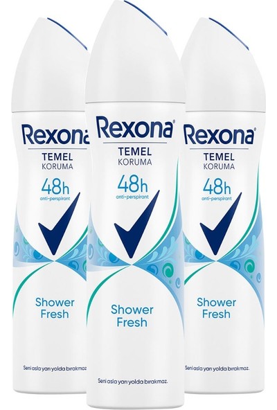 Rexona Motionsense Kadın Sprey Deodorant Shower Fresh 150 Ml X3