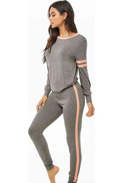 Merry See Penye Eşofman Pijama Takım Gri