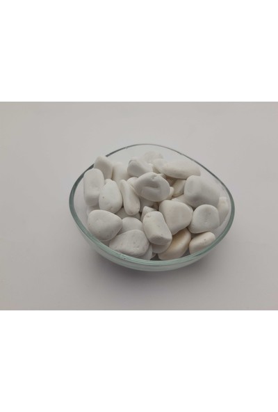 Be Beauty Dekoratif Beyaz Renkte Orta (10-25MM) Çakıl Taşı 350 gr
