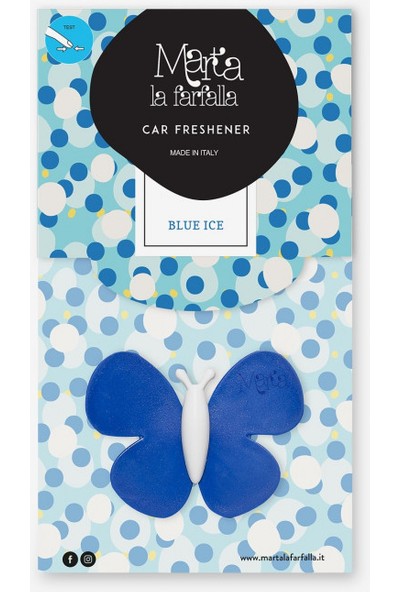 Marta La Farfalla Car Freshener Blue Ice – Mavi Buz - Meyveli Bergamot Kokusu Marta La Farfalla Car Freshener Blue Ice – Mavi Buz - Meyveli Bergamot Kokusu