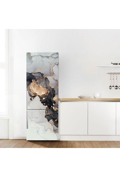 Kum Dijital Buzdolabı Desen Kaplama Folyo Sticker Etiket 0062