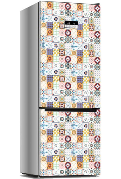 Kum Dijital Buzdolabı Desen Kaplama Folyo Sticker Etiket 0022