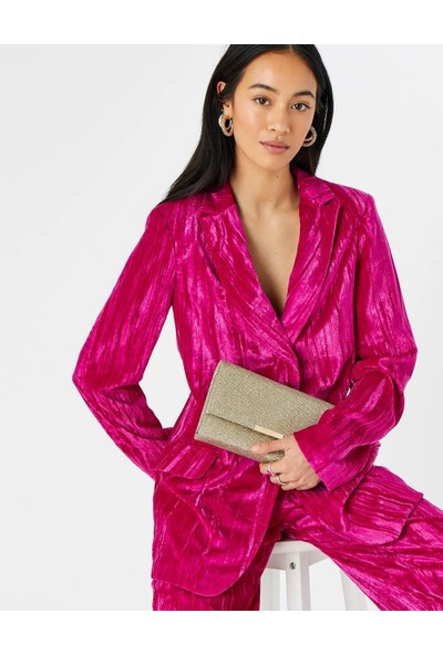 Accessorize Lurex Kutu Portföy Çanta Altın