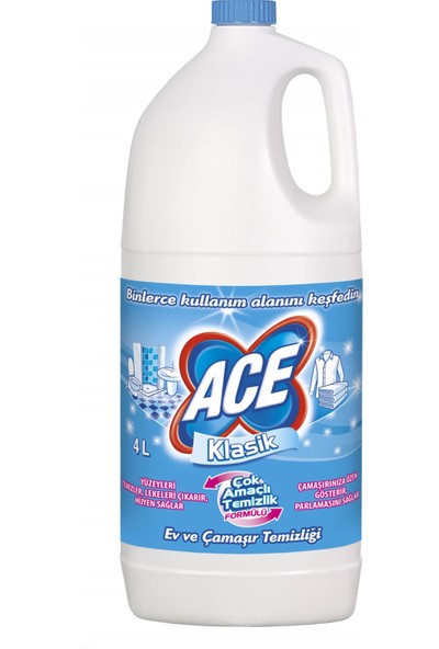 Ace Klasik Çamaşır Suyu 4lt