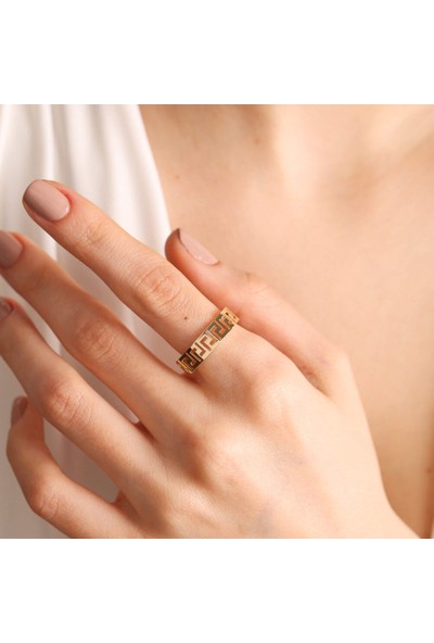 Sembol Gold 14K Altın Versage Yüzük Desing