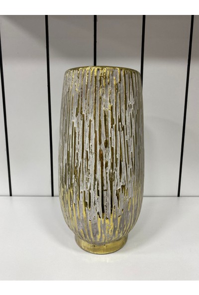 Polyester Vazo Gri̇-Gold Polyester Vazo Gri̇-Gold