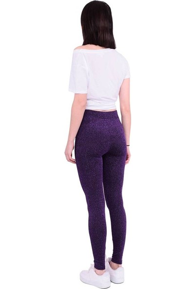 Lady Hürrem Beli Lastikli Simli Tayt 2072 | Mor Lady Hürrem Beli Lastikli Simli Tayt 2072 | Mor