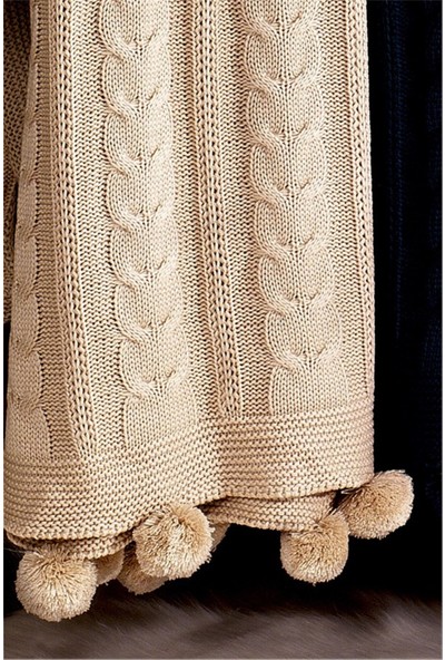 Royal Nazik Tarçın Tv Battaniyesi Bej