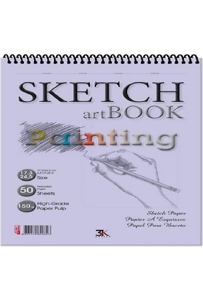 Office-3k Eskiz & Çizim Defteri 150 gr – 50 Yp 17.3 cm x 24.5 cm