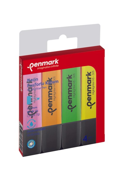 Penmark Highlighter Neon Fosforlu Kalem 4 Renk Penmark Highlighter Neon Fosforlu Kalem 4 Renk