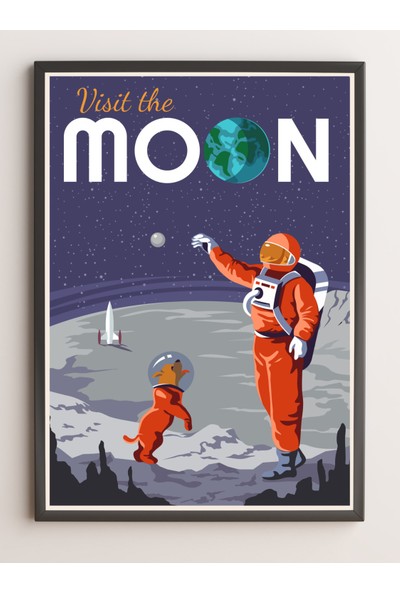Duo Shop Visit The Moon Poster - Yüksek Çözünürlük Hd Duvar Posteri - Çerçevesiz