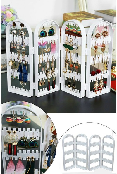 Kitchen Life Beyaz Katlanabilir Küpe ve Takı Düzenleyici - 240 Kapasiteli Kitchen Life Beyaz Katlanabilir Küpe ve Takı Düzenleyici - 240 Kapasiteli