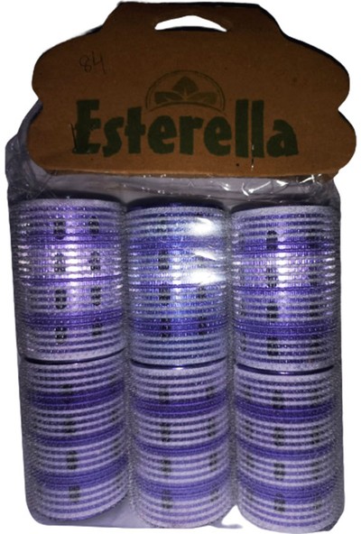 Esterella Yapışkan 8248 Büyük Metal Gövdeli 6 Lı Bigudi ( 4x6 Cm) Mor