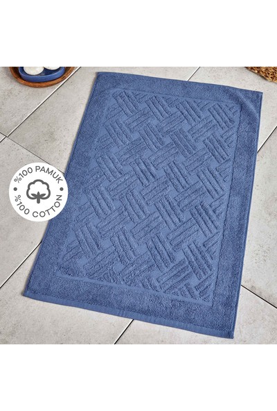 Karaca Home Elea Indigo %100 Pamuk Ayak Havlusu 50 x 70 cm
