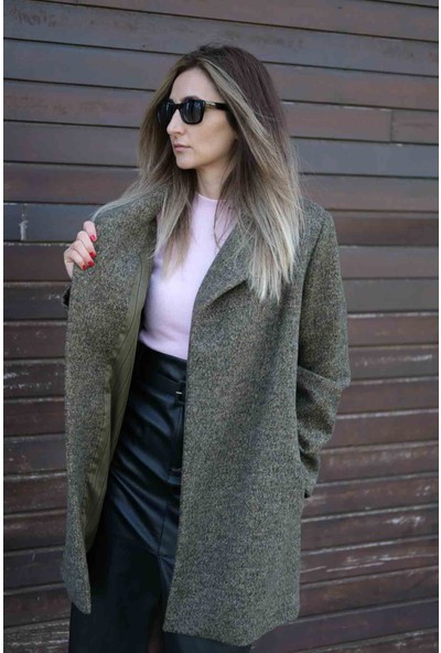 Fresh Moda Freshmodels Fresh Models Yeşil Kaşmir Kaban RA0001