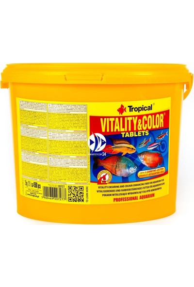 Tropical 250 Adet Tropical Vitality&color Tablets Kovadan Bölme Tablet Balık Yemi Tropical 250 Adet Tropical Vitality&color Tablets Kovadan Bölme Tablet Balık Yemi