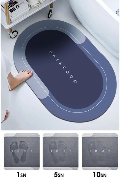 Sihirli Su Emici Esnek Diatom Oval Süper Su Emici Banyo Paspası Diyatom Abdest Paspası 40X60 cm Sihirli Su Emici Esnek Diatom Oval Süper Su Emici Banyo Paspası Diyatom Abdest Paspası 40X60 cm