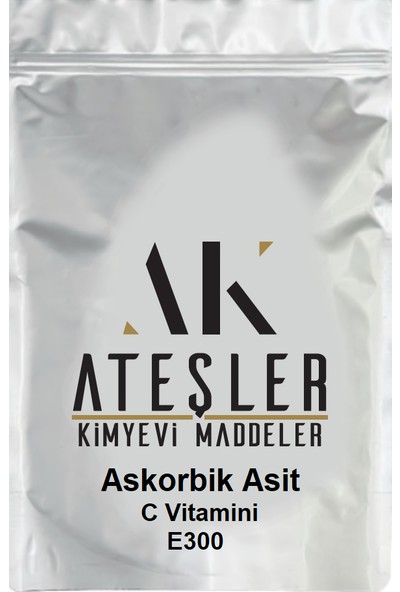 Ateşler Kimyevi Askorbik Asit (C Vitamini) E300 Ateşler Kimyevi Askorbik Asit (C Vitamini) E300