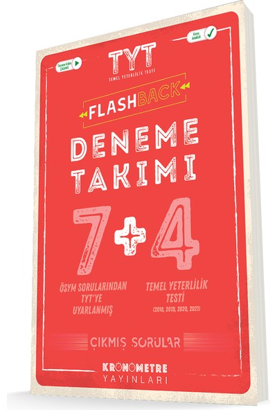 Kronometre Yayınları TYT Flashback 7+4 Deneme Takımı Kronometre Yayınları TYT Flashback 7+4 Deneme Takımı