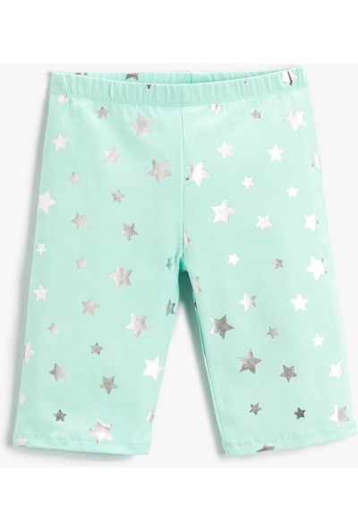 Koton Kız Çocuk Yıldız Baskılı Kısa Tayt Pamuklu