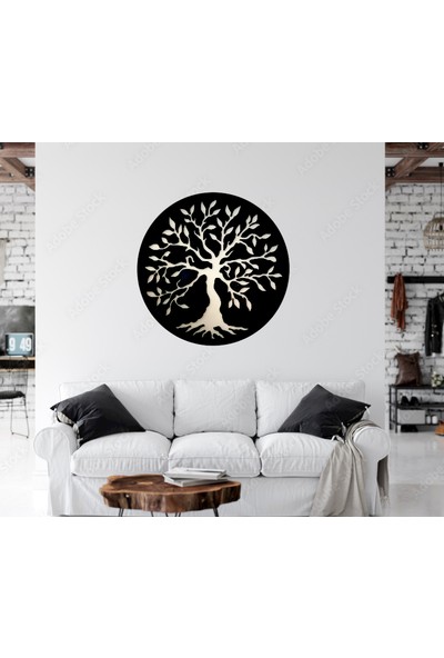 Leylaser Büyük Boy Ağaç Figürlü 3mm Mdf Ahşap Duvar Panosu 55*55
