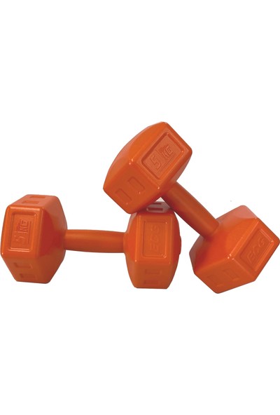 ECG Ecgspor 5 kg Turuncu Dambıl Seti 5 kg x 2 Adet Toplam 10 kg Ağırlık Seti ECG Ecgspor 5 kg Turuncu Dambıl Seti 5 kg x 2 Adet Toplam 10 kg Ağırlık Seti