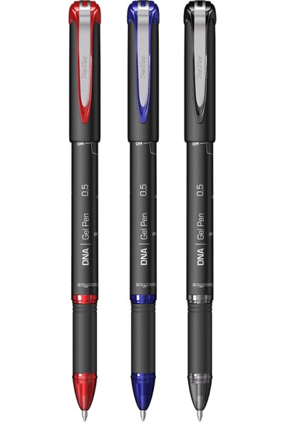 Scrikss Dna Jel Tükenmez Kalem 3 Renk Set Siyah-Mavi-Kırmızı