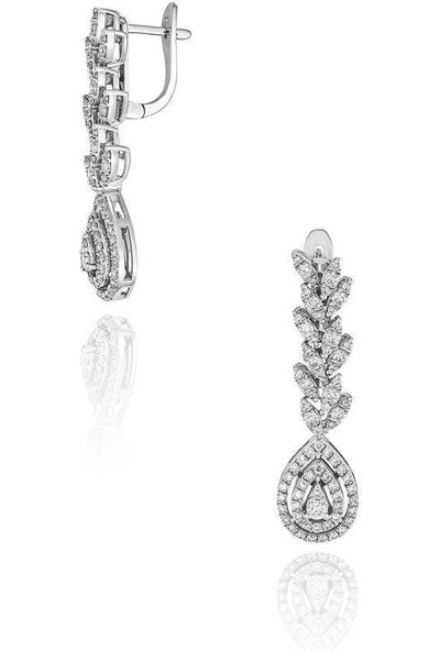 Luziana Pırlanta 1,40 Karat Fantezi Pırlanta Küpe