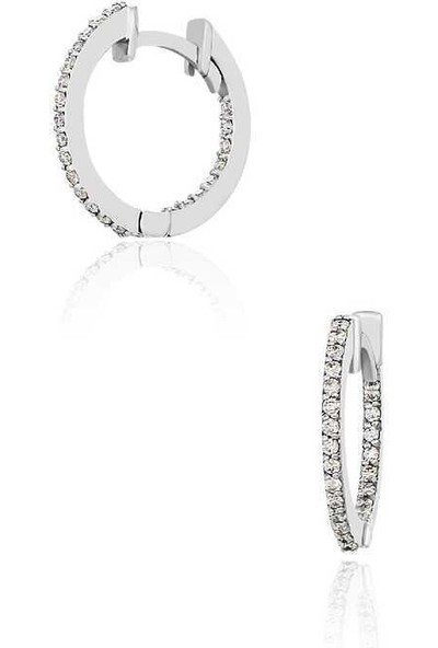 Luziana Pırlanta 0,20 Karat Halka Pırlanta Küpe