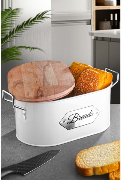 Kitchen Life Galvaniz Kesme Tahtalı Ekmeklik - Bambu Kapaklı Kesim Tahtalı Ekmeklik Kitchen Life Galvaniz Kesme Tahtalı Ekmeklik - Bambu Kapaklı Kesim Tahtalı Ekmeklik