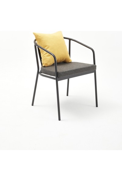 Decosit Joker Alüminyum Bahçe Balkon Teras Koltuğu Siyah - Antrasit Kumaşlı Decosit Joker Alüminyum Bahçe Balkon Teras Koltuğu Siyah - Antrasit Kumaşlı