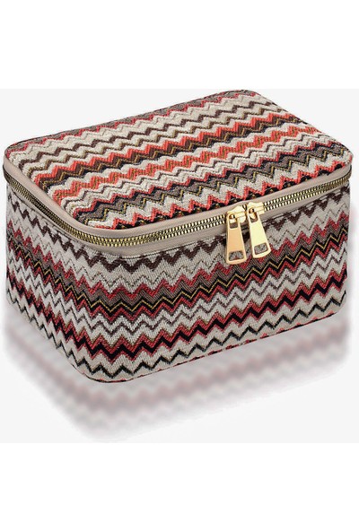Zigzag Makyaj Çantası Makyaj Malzeme Çantası