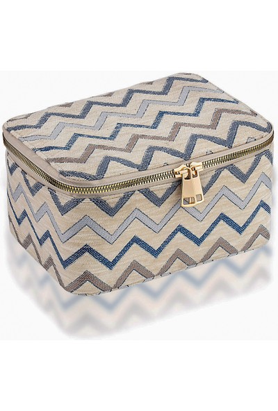 Zigzag Makyaj Çantası Makyaj Malzeme Çantası