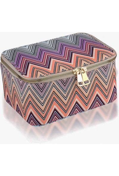 Zigzag Makyaj Çantası Makyaj Malzeme Çantası