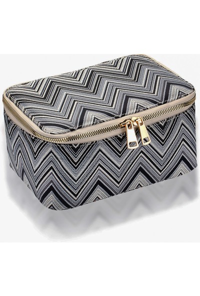 Zigzag Makyaj Çantası Makyaj Malzeme Çantası