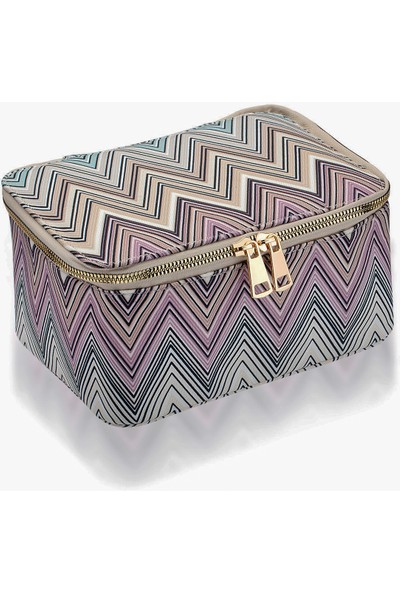 Zigzag Makyaj Çantası Makyaj Malzeme Çantası
