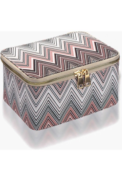 Zigzag Makyaj Çantası Makyaj Malzeme Çantası