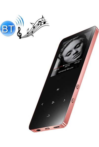 Zsykd X2 1.8 Inç Dokunmatik Ekran Metal Bluetooth Mp3 Mp4 Hıfı Ses Müzik Çalar 8gb (Gül Altın) (Yurt Dışından) Zsykd X2 1.8 Inç Dokunmatik Ekran Metal Bluetooth Mp3 Mp4 Hıfı Ses Müzik Çalar 8gb (Gül Altın) (Yurt Dışından)