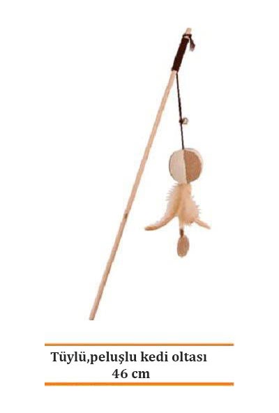 Eastland Tüylü ve Peluşlu Kedi Oltası 46 cm Eastland Tüylü ve Peluşlu Kedi Oltası 46 cm