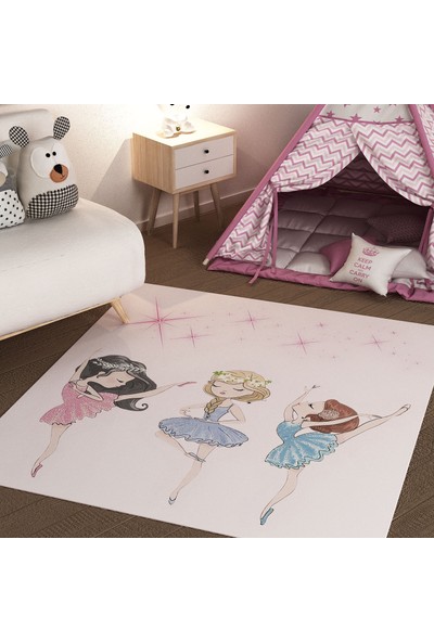 Ayze Home Genç Odası - Balarin Kızlar Baskılı Halı